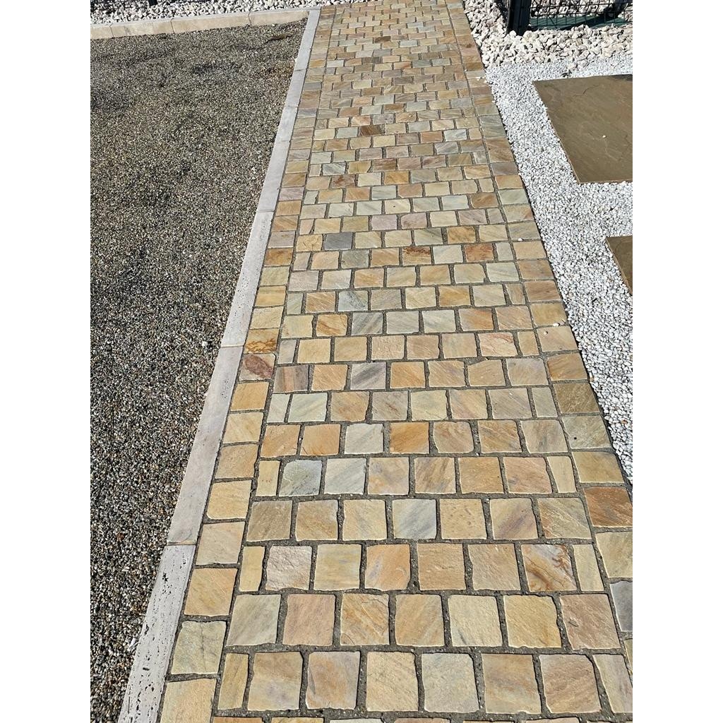 Pavés en pierre quartzite claire - Ligerio